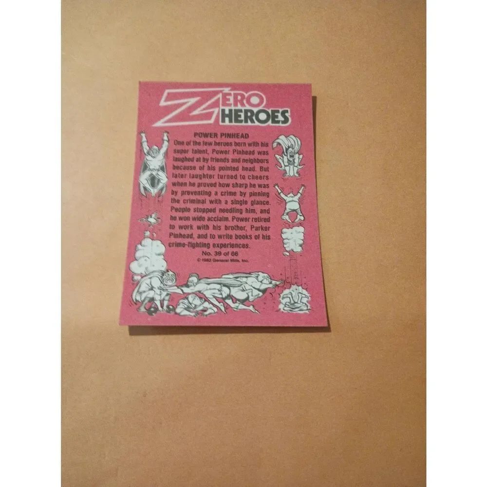 General Mills | Toys | 983general Mills Zero Hero Trading Card Sticker ...